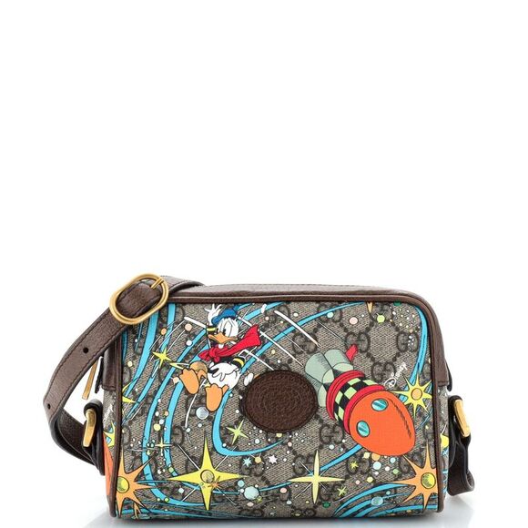 Gucci | Bags | Gucci Disney Donald Duck Shoulder Bag Printed Gg Coated ...